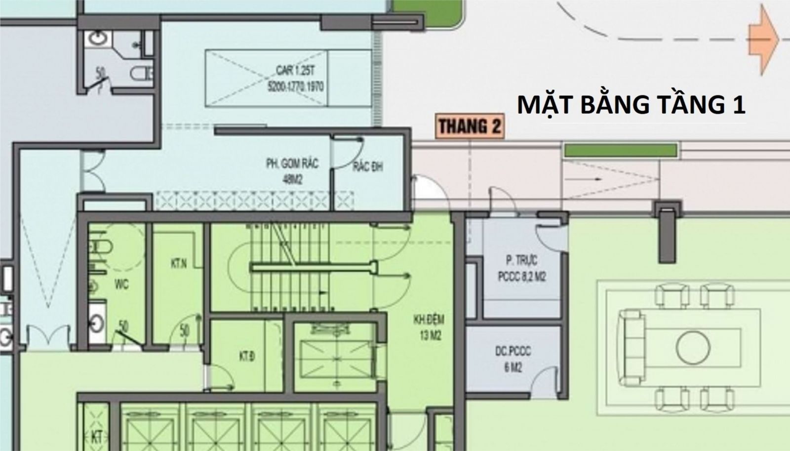 Thiết kế buồng rác trong chung cư cao tầng đáp ứng phân loại, thu gom chất thải rắn sinh hoạt